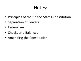 Principles of constitution | PPT
