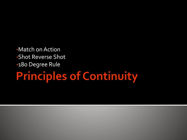 Principles of continuity | PPTX