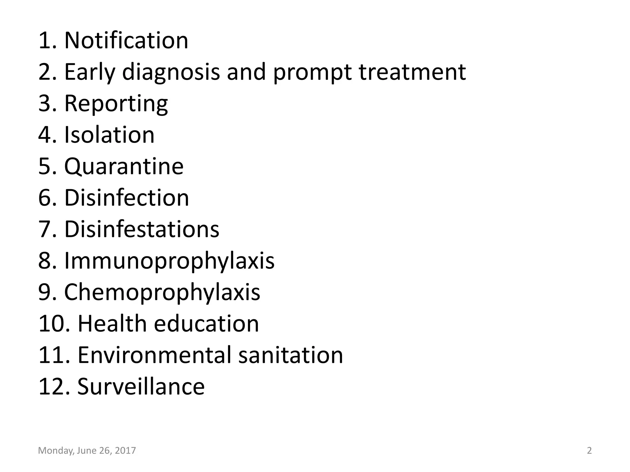 Principles of control of communicable diseases dr.wah