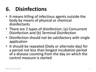 Principles of control of communicable diseases dr.wah
