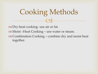 Principles of cooking | PPTX