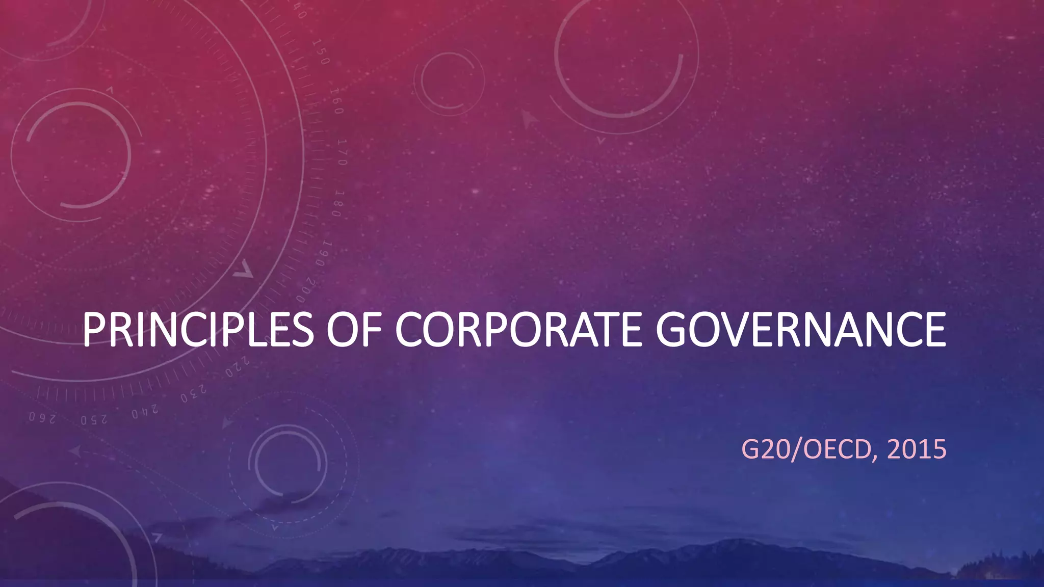 Principles of Corporate Governance | PPTX