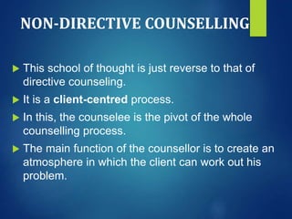 Principles of counceliing techniques | PPTX