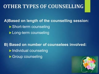 Principles of counceliing techniques | PPTX