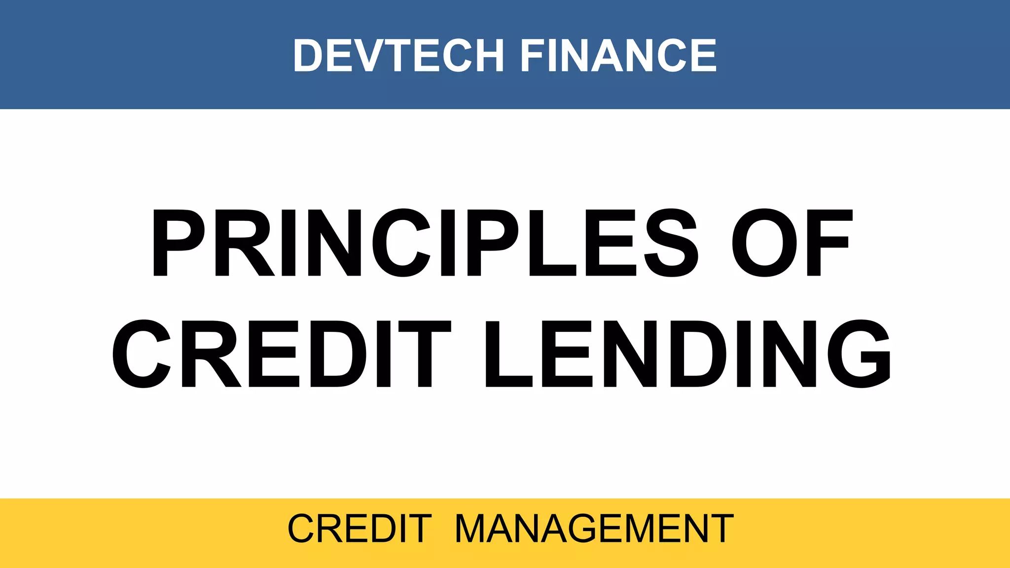 Principles of credit lending | PPT