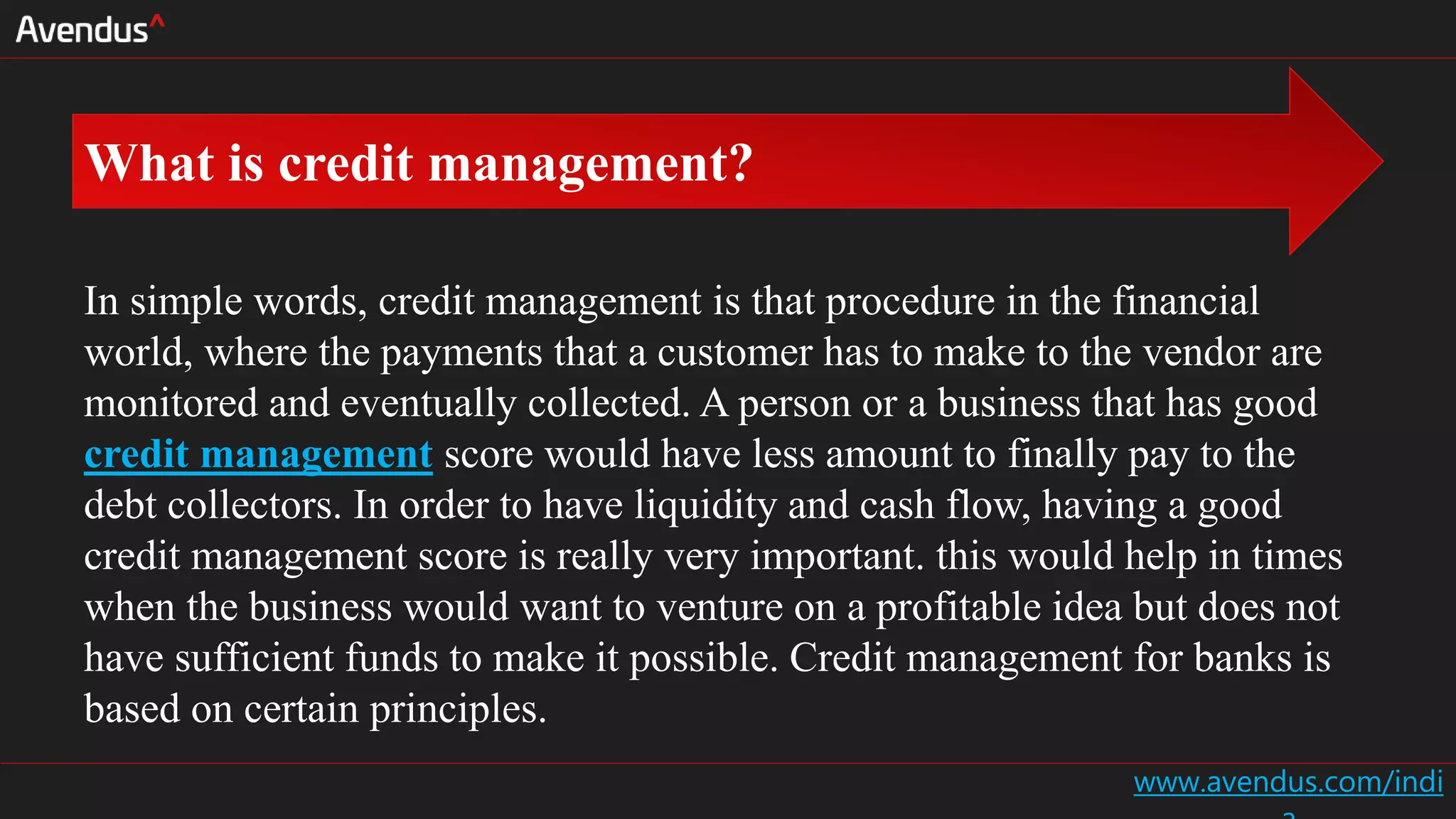 Principles of credit management | PPTX