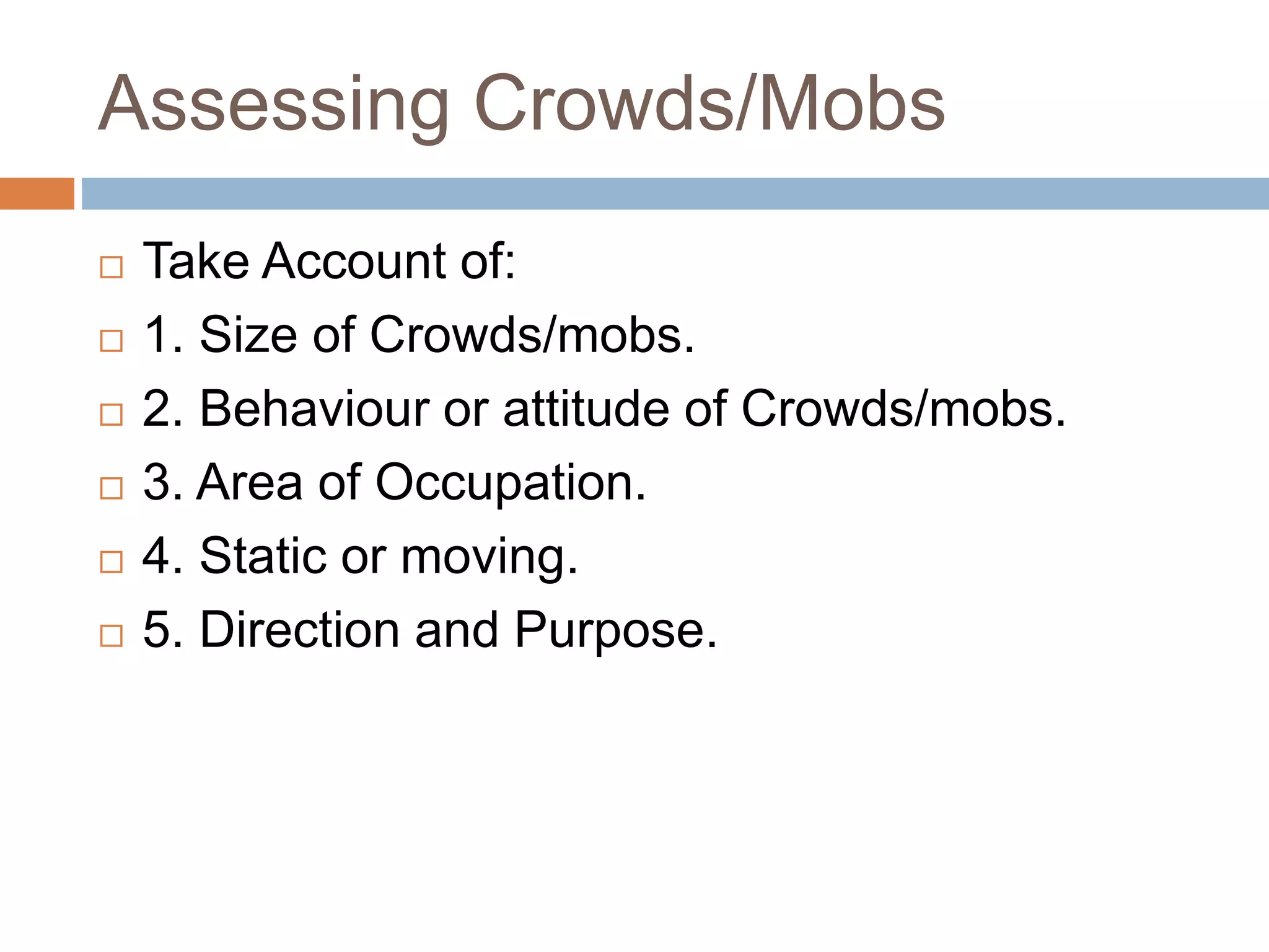 Principles of crowd control | PPTX