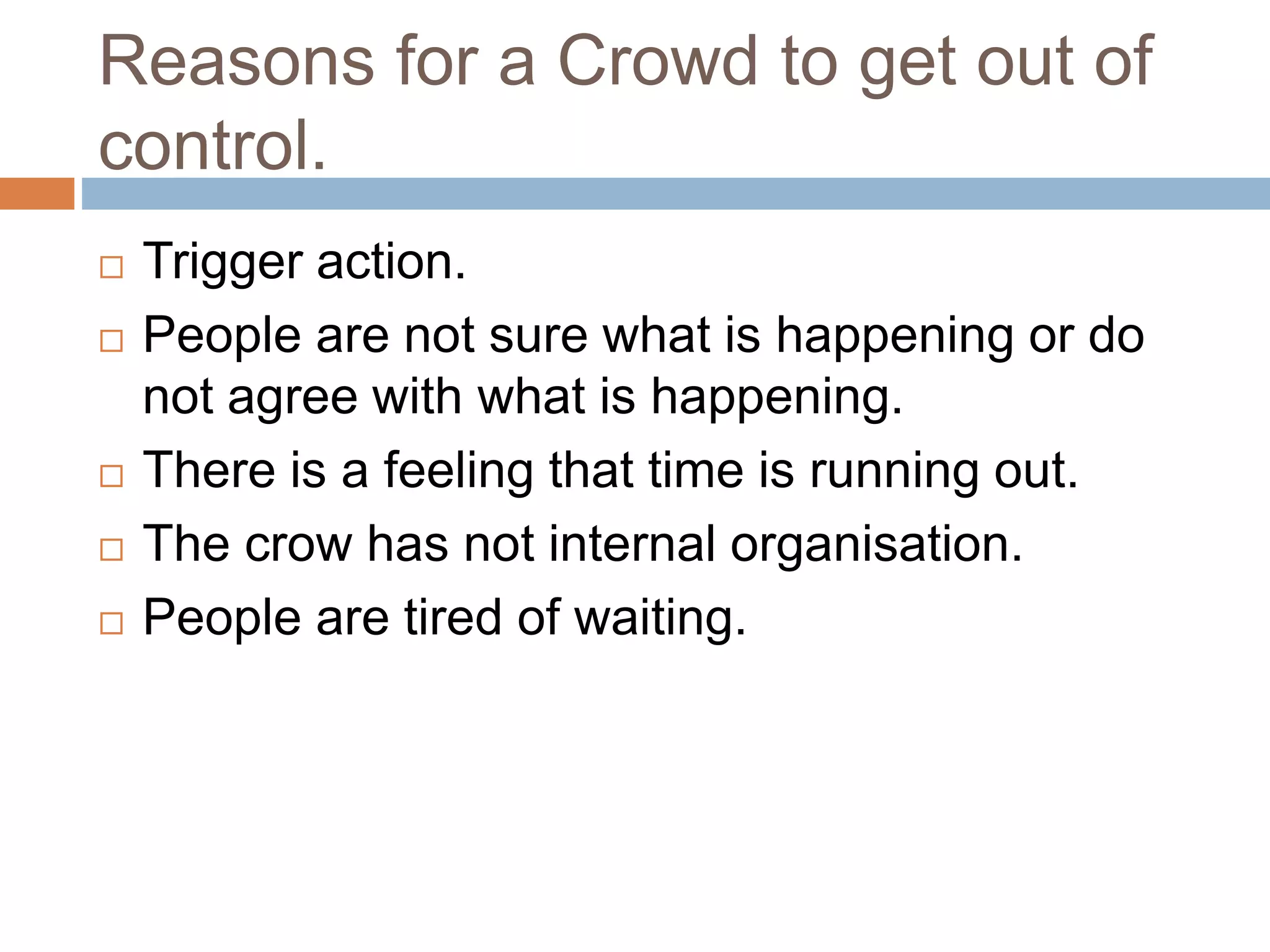 Principles of crowd control | PPTX