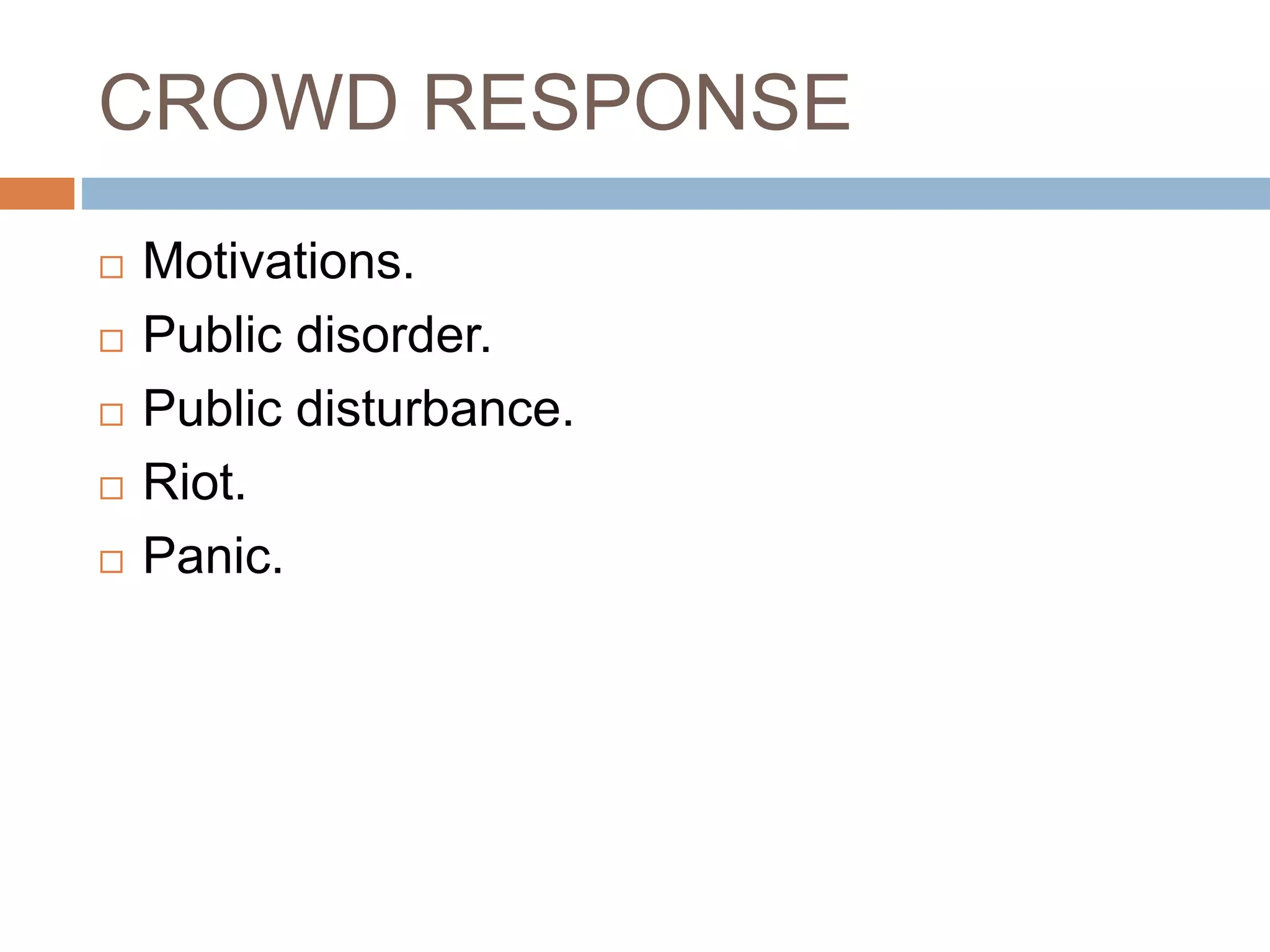 Principles of crowd control | PPTX