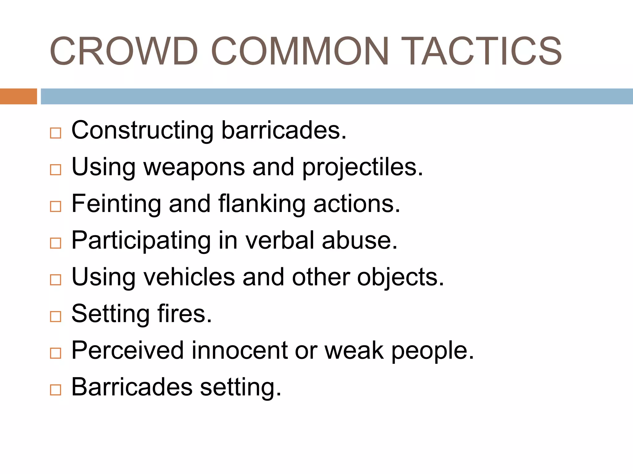 Principles of crowd control | PPTX