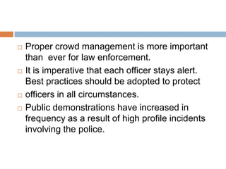 Principles of crowd control | PPTX