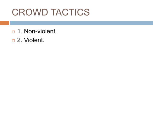 Principles of crowd control | PPTX