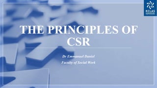 The Principles of CSR | PPTX