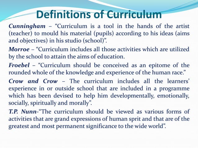 Principles of curriculum construction | PPTX | Primary Education ...