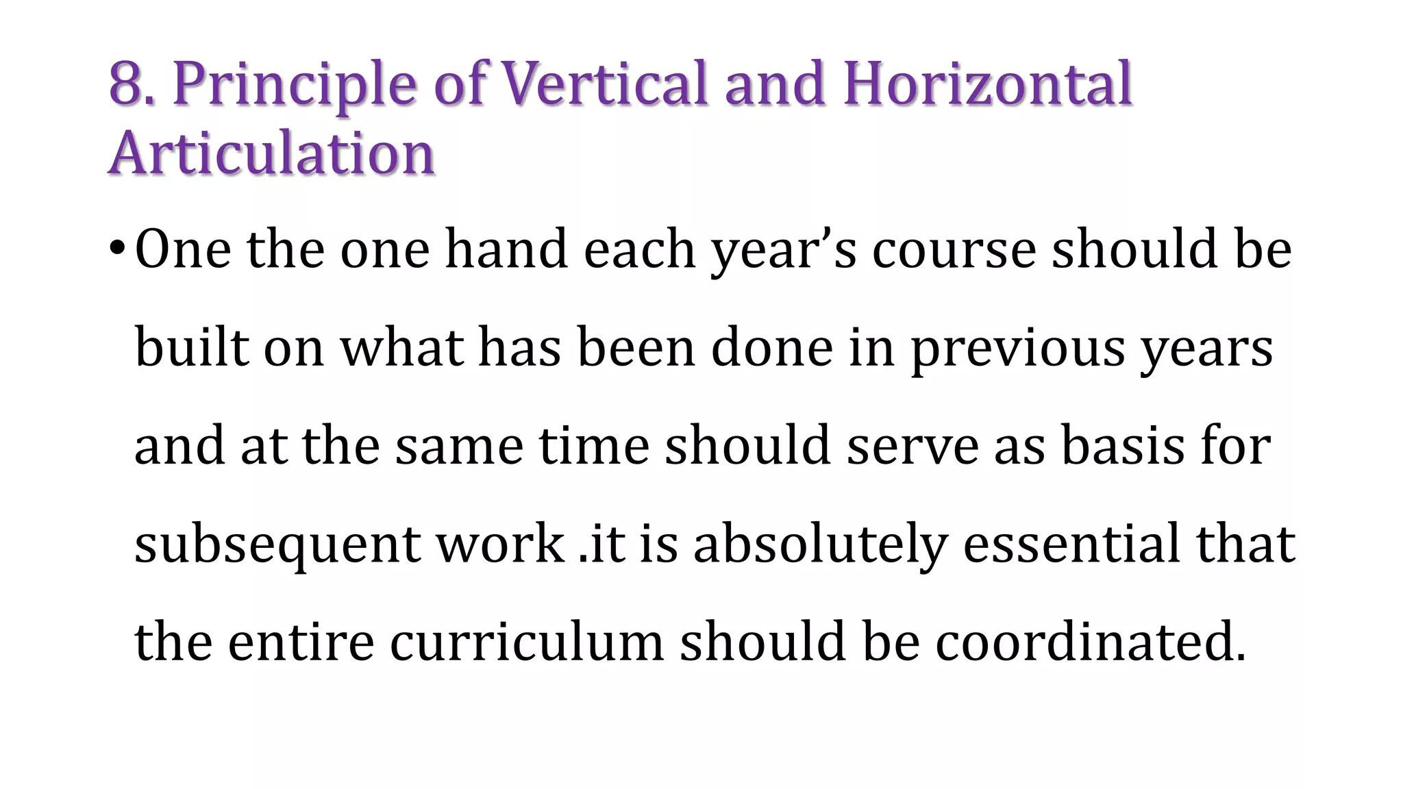Principles of curriculum construction ebe | PPTX