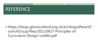 Principles of Curriculum Design | PPTX