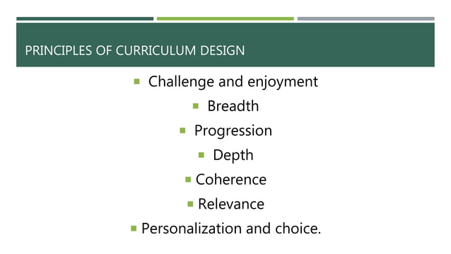 Principles of Curriculum Design | PPTX