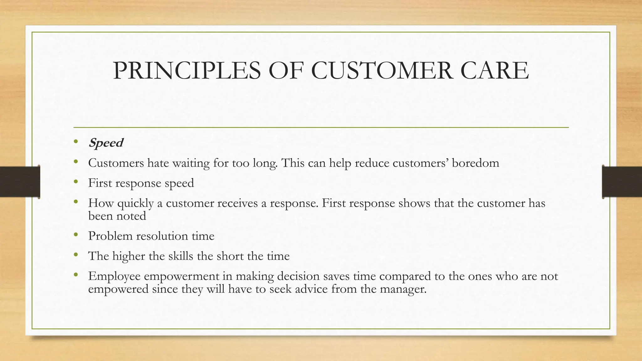 PRINCIPLES OF CUSTOMER CARE TO CMT2b.ppt