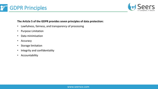 Principles of Data Protection | PPTX