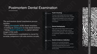 Principles of dental identification- forensic odontology/ Dr Namira ...