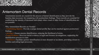 Principles of dental identification- forensic odontology/ Dr Namira ...