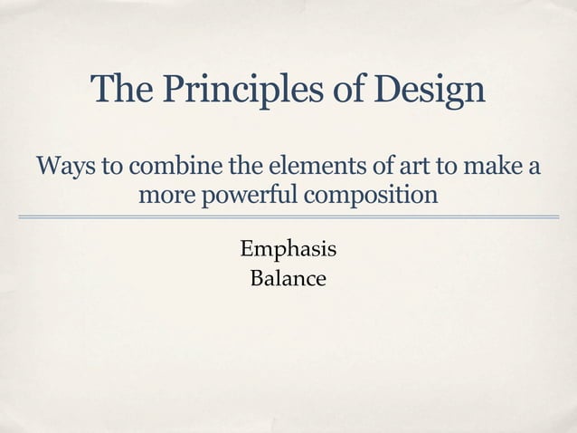 Principles of Design | PPT