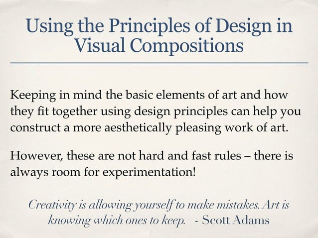 Principles of Design