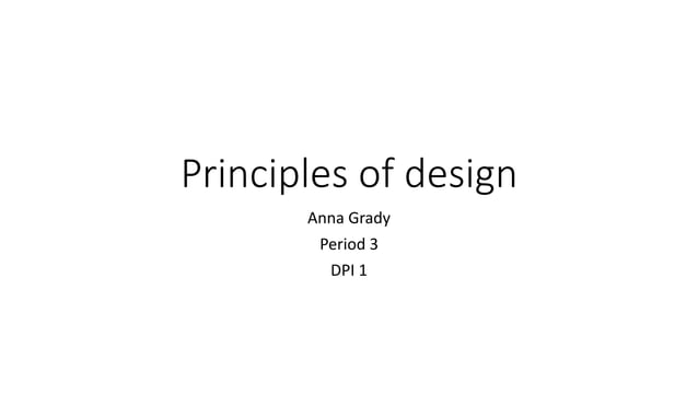 Principles of design | PPT