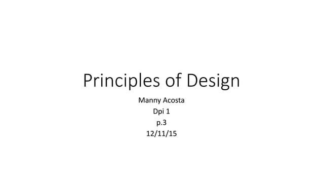 Principles of design | PPT