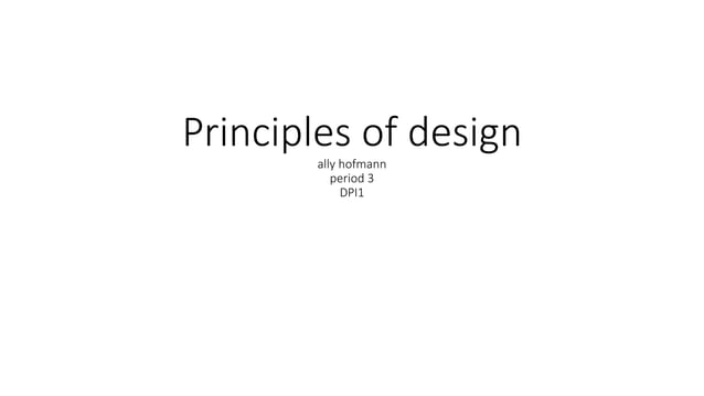 Principles of design | PPT