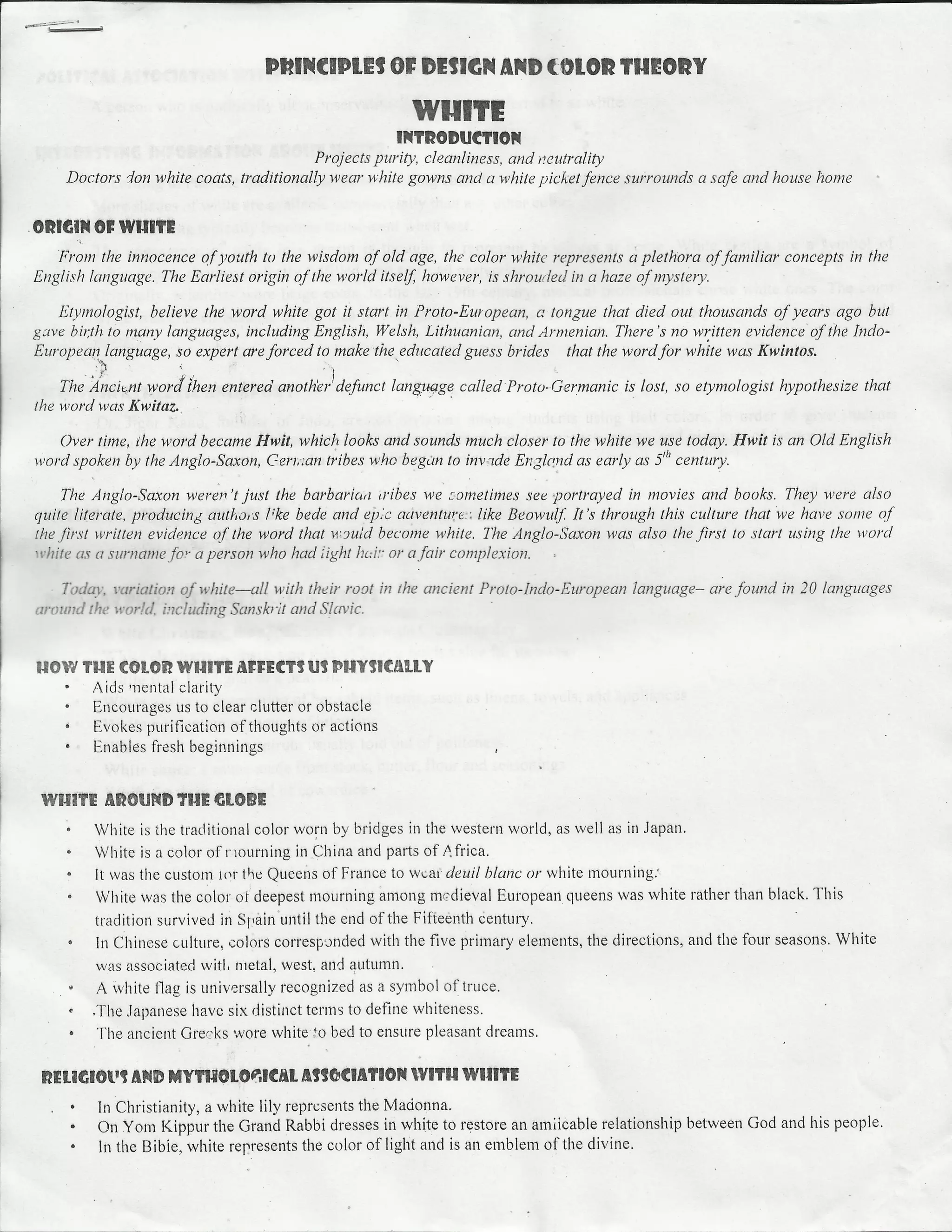 Principles of design and color theory | PDF