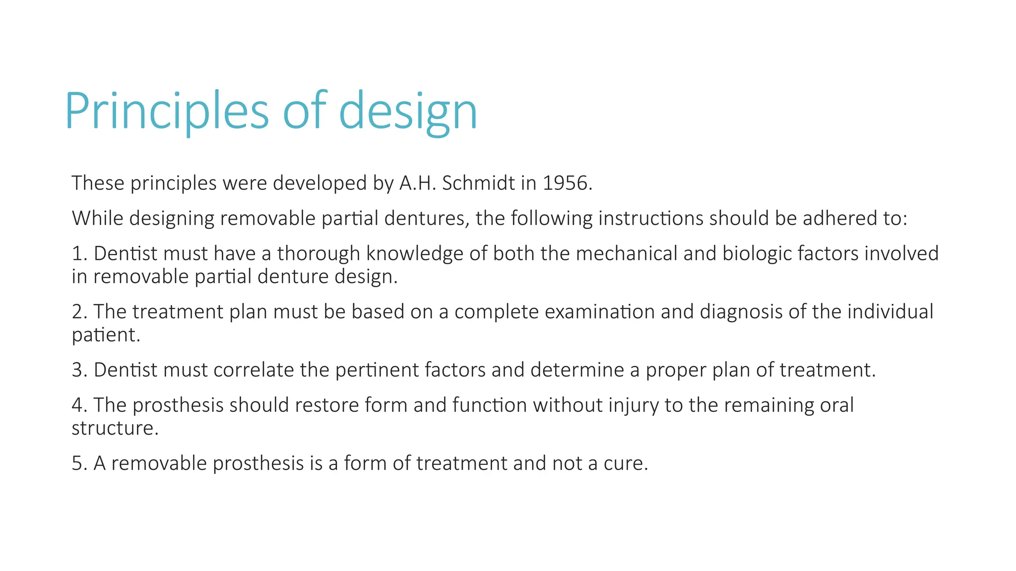 PRINCIPLES OF DESIGN IN RPD DESIGING UG LEVEL | PPTX