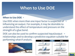 Principles of design of experiments (doe)20 5-2014 | PPTX