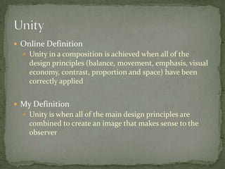 Principles of Design: Proximity and Unity | PPTX