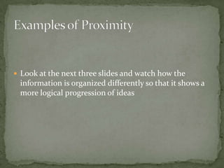 Principles of Design: Proximity and Unity | PPTX