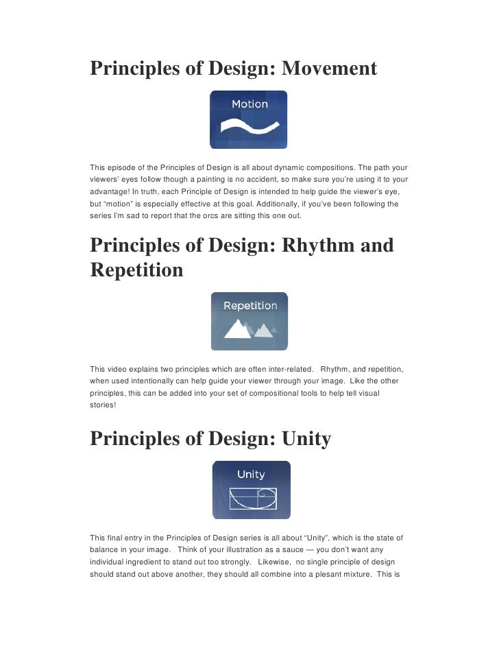 Principles of design series
