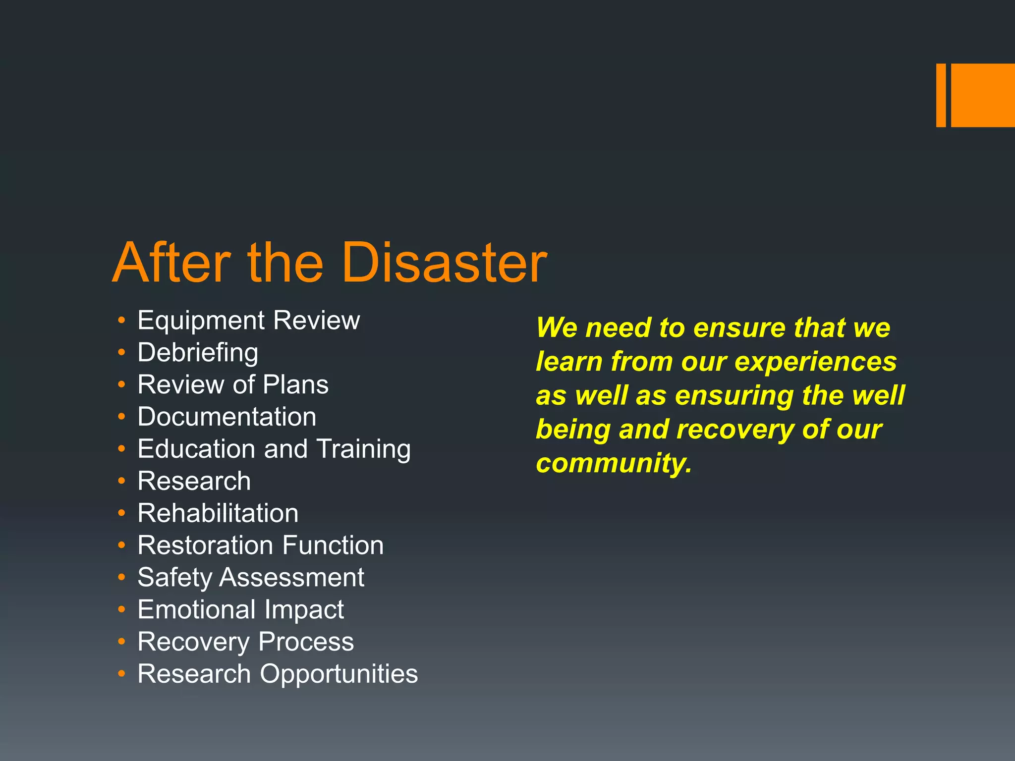 Principles of disaster management | PPTX