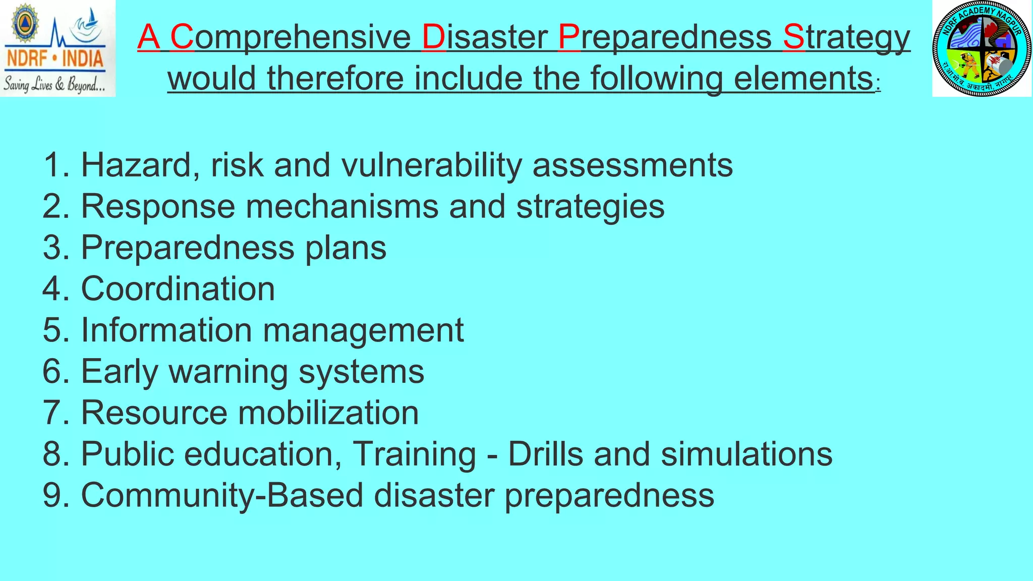 Principles of disater management | PPT