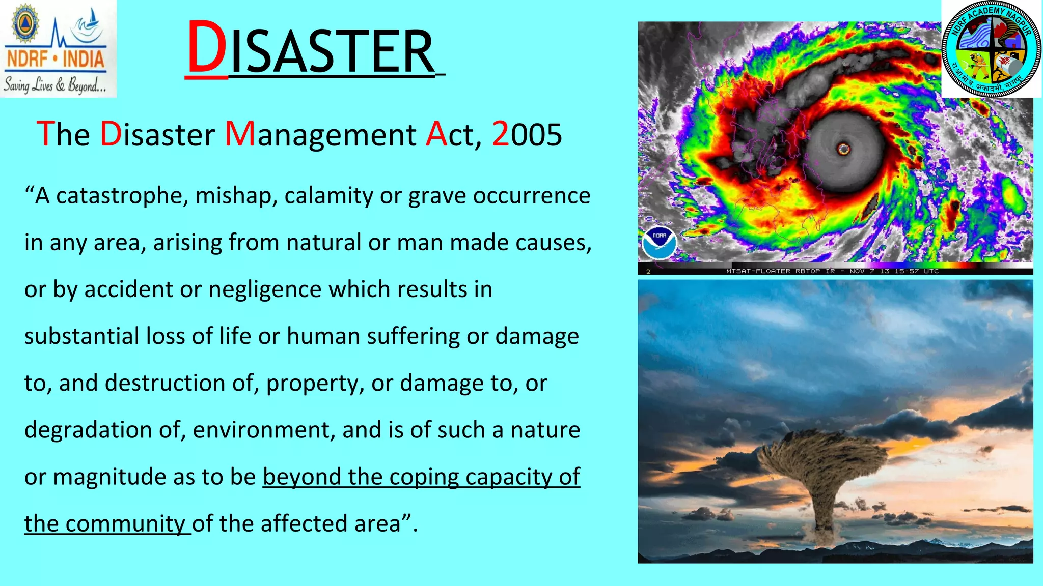 Principles of disater management | PPT