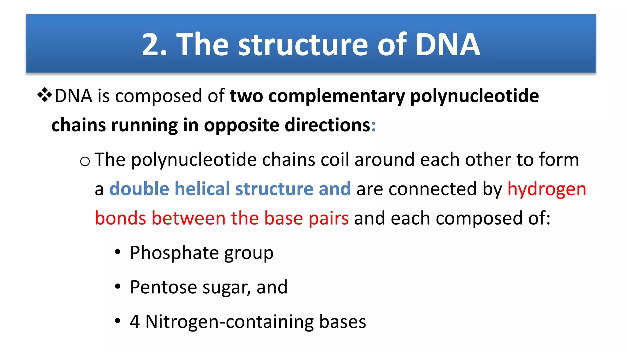Principles of DNA Structure, Replication and how it affects Plant ...