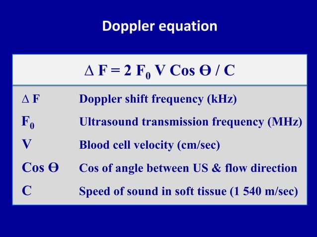 Principles of Doppler ultrasound | PPTX