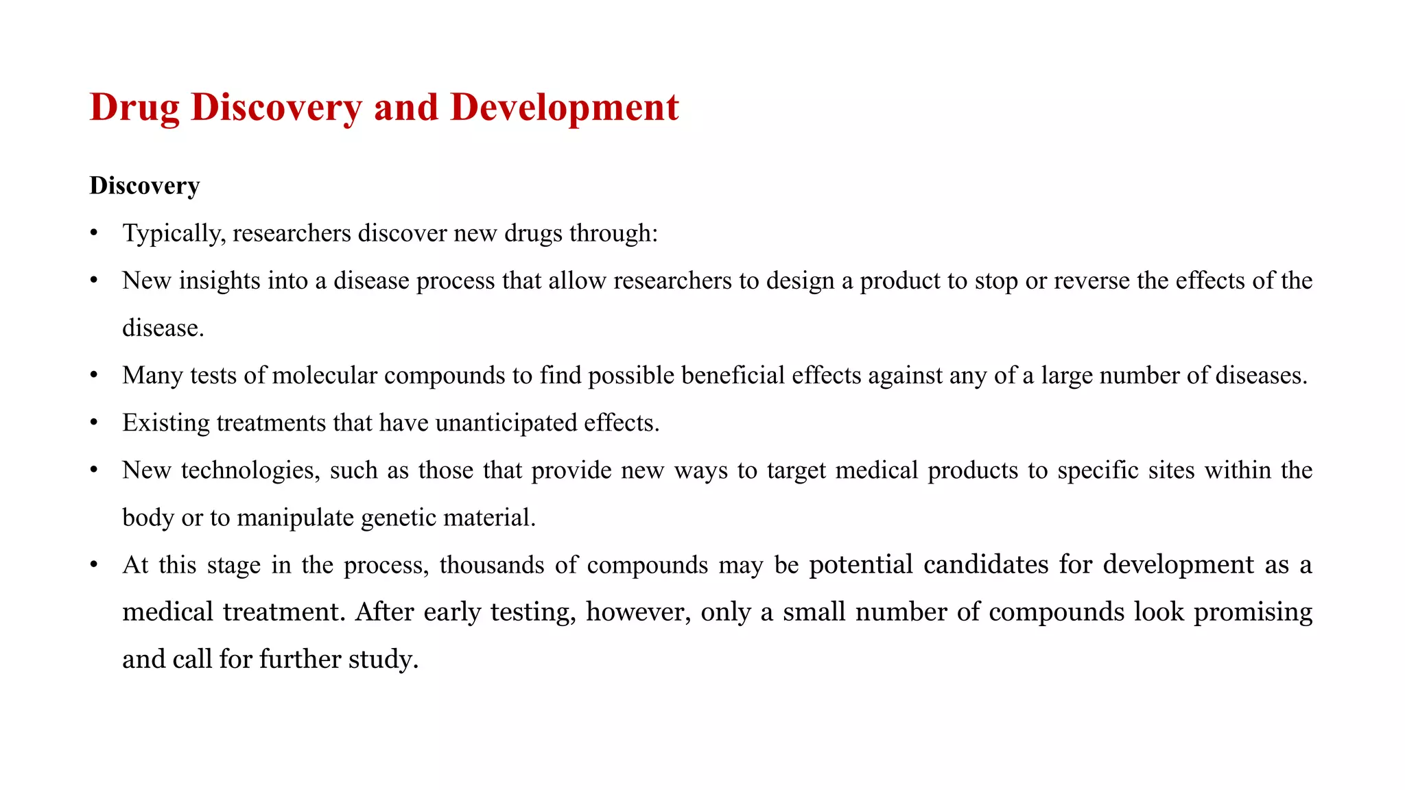 Principles of Drug Discovery and Development | PPTX