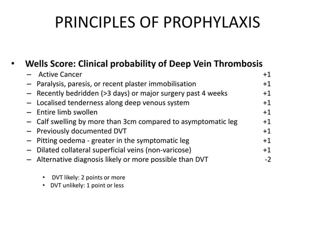 Principles of dvt prophylaxis | PPTX | Blood Disorders | Diseases and ...