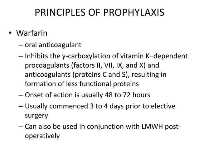 Principles of dvt prophylaxis | PPTX | Blood Disorders | Diseases and ...
