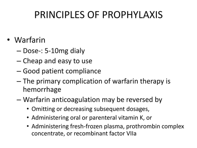 Principles of dvt prophylaxis | PPTX | Blood Disorders | Diseases and ...