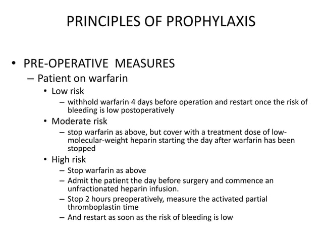 Principles of dvt prophylaxis | PPTX | Blood Disorders | Diseases and ...
