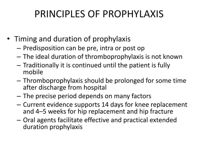 Principles of dvt prophylaxis | PPTX | Blood Disorders | Diseases and ...