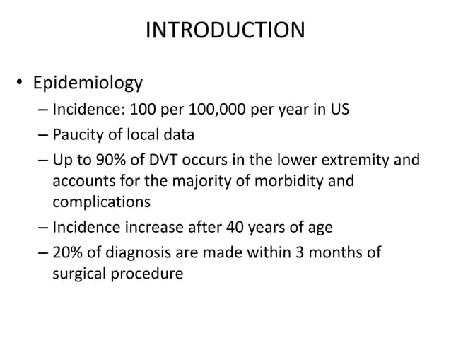 Principles of dvt prophylaxis | PPTX | Blood Disorders | Diseases and ...
