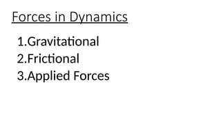 PRINCIPLES OF DYNAMICS and science and subdivision of mechanics | PPTX