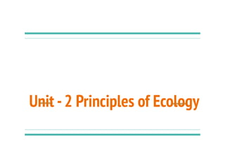 Principlesof ecology | PPT